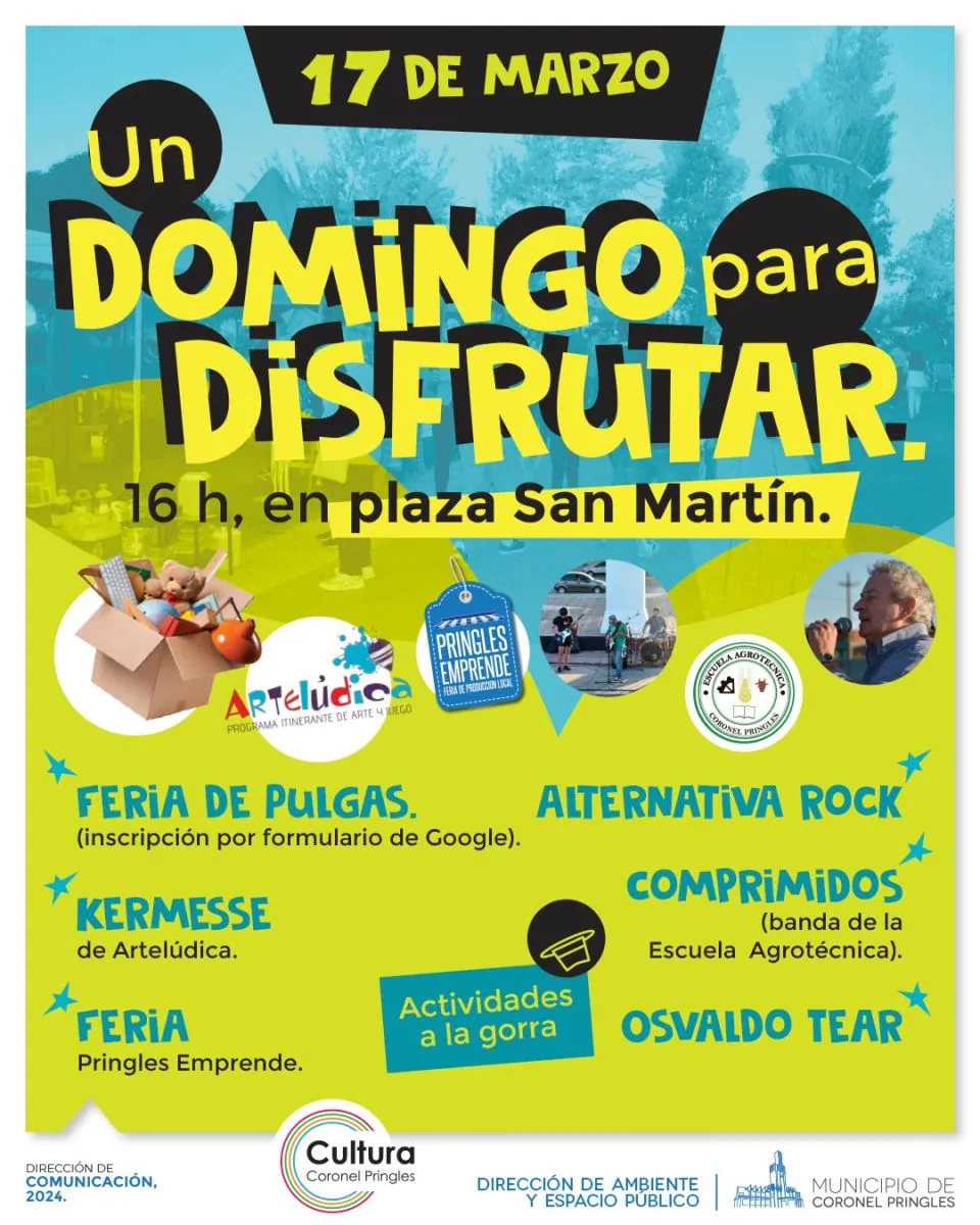 Este domingo, mercado de pulgas en Plaza San Martín | El Orden de Pringles